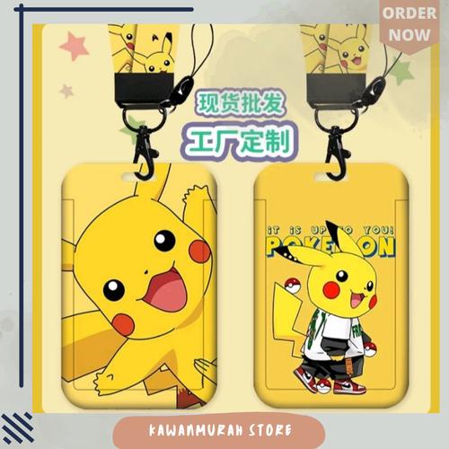 Jual Lanyard Kuliah Trendy Motif Pikachu Pokemon Lucu / Name Tag ...