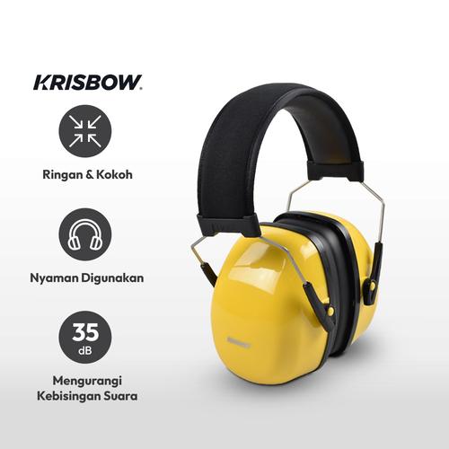 Jual PENUTUP TELINGA EARMUFF FOLDABLE YELLOW 35dB KRISBOW 10054843 ...
