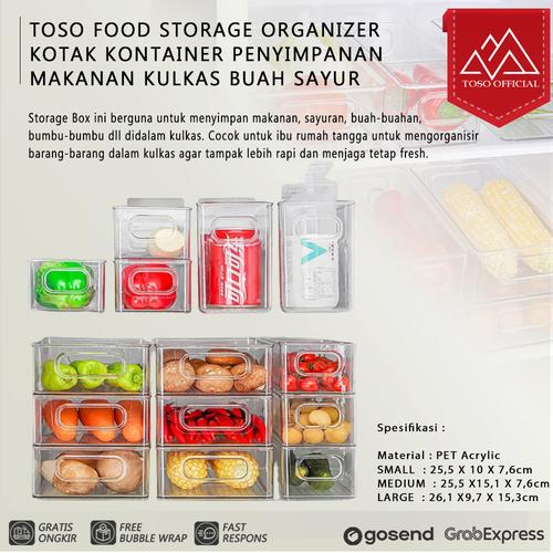 Jual TOSO Food Storage Organizer Kotak Kontainer Penyimpanan Makanan ...
