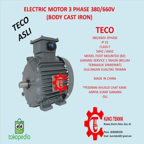 Jual TECO 75 HP 55 KW 3 Phase 2 Pole B3 Elektro Motor/dinamo/Motor Induksi - MINAL SAMPING ...