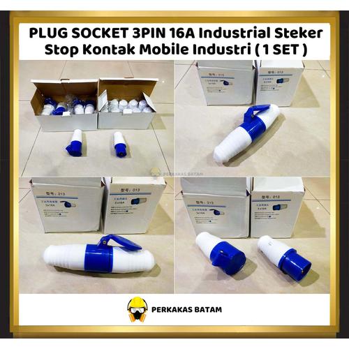 Jual PLUG SOCKET 3PIN 16A Industrial Steker Stop Kontak Mobile Industri ...