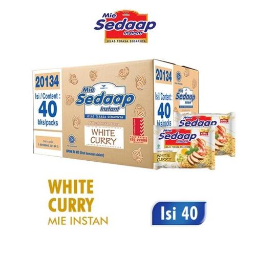 Jual Mie Sedaap Mie Instan Rasa White Curry 81g ( 1 dus isi 40 bungkus ...