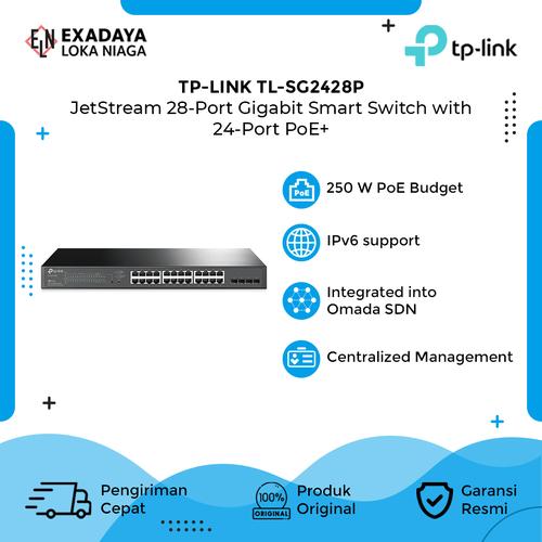 Jual TP-Link TL-SG2428P JetStream 24 Port PoE+ Gigabit Smart Switch ...