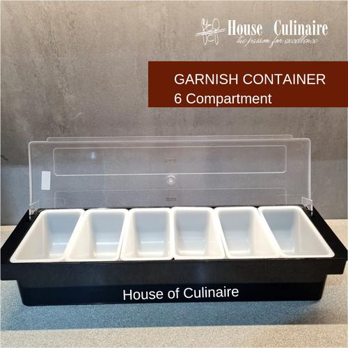 Jual Garnish Container 6 Compartment Condiment Holder Tempat Garnish ...