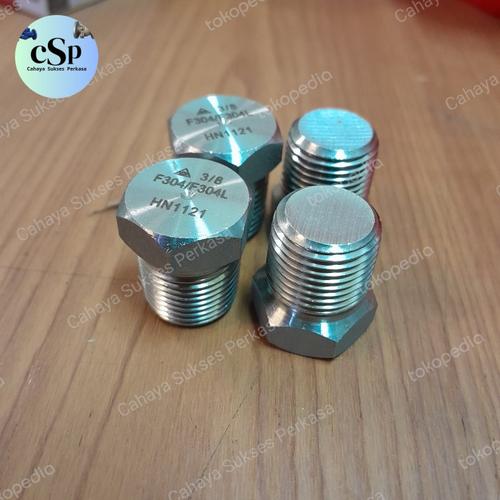 Jual HEX PLUG CLASS 3000 STAINLESS SS304 DRAT 3/4" INCH NPT SS304 #3000 ...