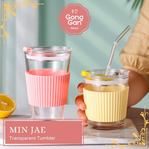 Promo (GONGGAN) Botol Tumblr Bening Kantor Tumbler Cup Warna Pastel ...