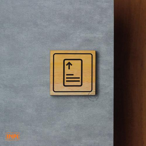 Jual card access sign system - wall sign - kartu akses signage - Hitam ...