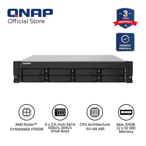 Promo QNAP TS-832PXU-RP-4G 8-Bay Rackmount NAS Server External Storage ...