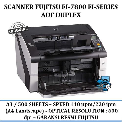 Promo Scanner Fujitsu Fi-7800 Fi-Series Adf Duplex - Original Produk ...