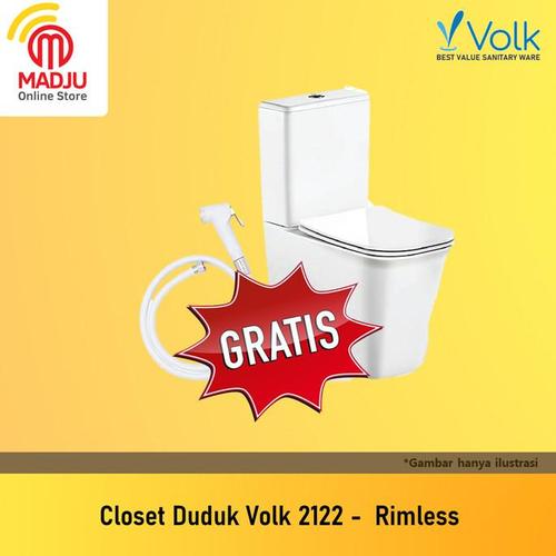 Jual SALE - Closet Duduk VOLK 2122 Slim Rimless FREE JET SHOWER ...
