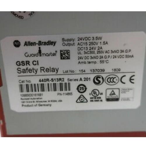 Jual Allen Bradley 440R-S13R2 Guardmaster Gsr Ci Safety Relay 24V-Dc ...