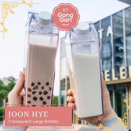 Promo (GONGGAN) Botol Kotak Susu Akrilik Kantor Minuman Kulkas Estetik ...