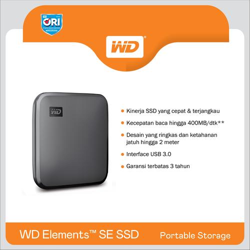 Promo SSD WD Element Elements SE 480GB 1TB 2TB - Portable Eksternal SSD - 2 tb Cicil 0% 3x ...