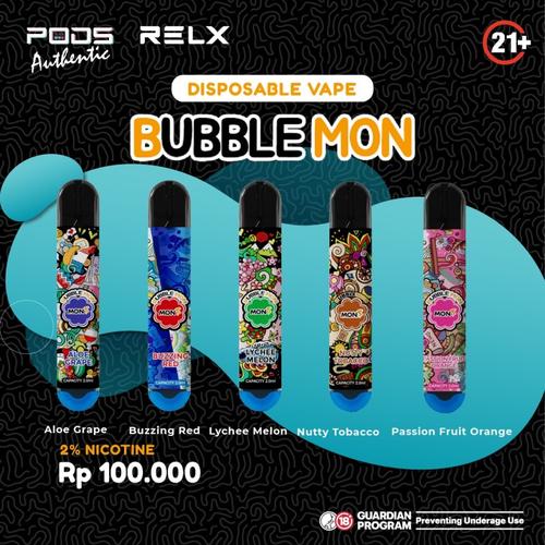 Jual RELX Bubblemon Disposable Pod 2% - Kab. Badung - PODS Authentic ...