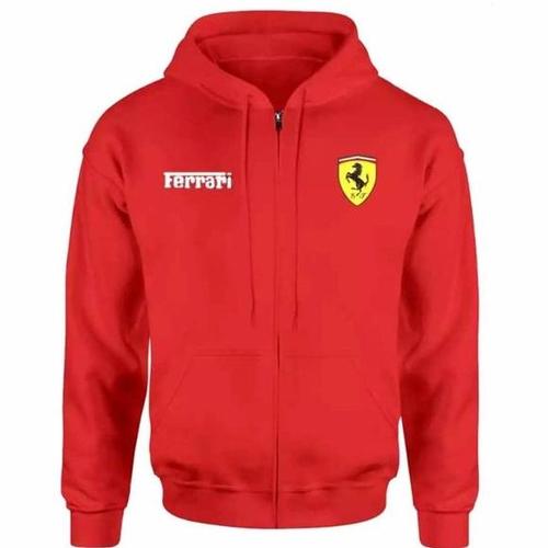 Jual Jaket Hoodie Sleting Zipper Distro Scuderia Ferrari F1 Polos Mobil ...