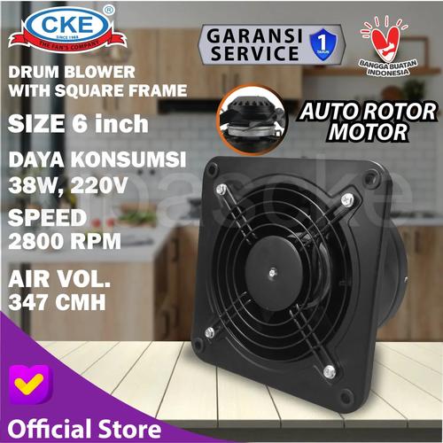 Promo CKE Exhaust Rotor Drum Fan 6 Inch DF-YDB-T-6/1-NB Kipas Blower ...