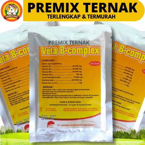 Jual VETA B-COMPLEX 100 gr Vitamin B Komplek Ternak Sapi Kambing Domba ...