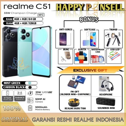 Promo REALME C51 RAM 4/128 NFC | REALME C 51 RAM 4/64 GARANSI RESMI ...