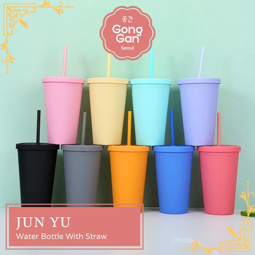 Promo (GONGGAN) Botol Air Cup Takeaway Pastel Warna Tumbler Bottle ...