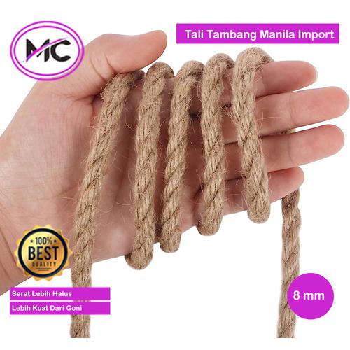 Jual Tali Tambang Kecil 8mm 10mm Tampar Manila Goni Kapal Dadung Rami ...