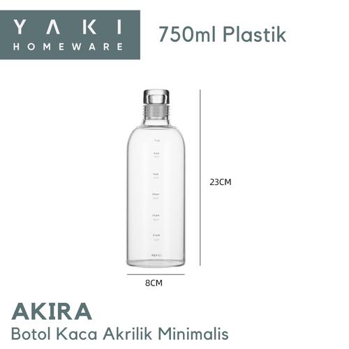 Jual 【YAKI】Botol Kaca Transparan Minimalis Water Bottle Air Minum ...