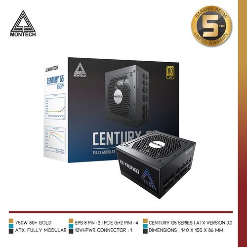 Promo MONTECH CENTURY G5 750W | PSU 750W 80+ GOLD Fully Modular Cicil 0 ...