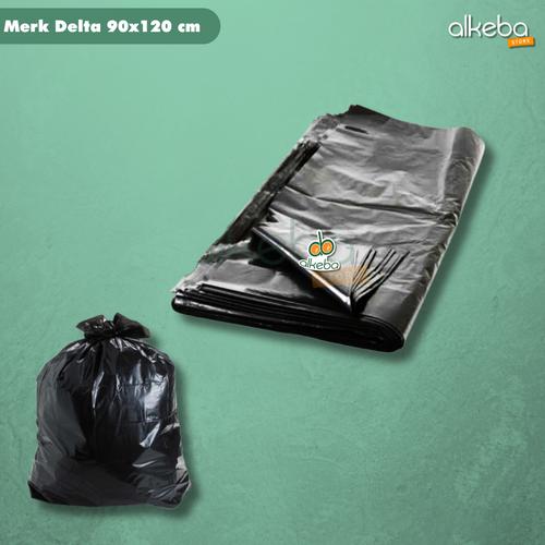 Jual Delta Kantong Plastik Sampah Hitam Jumbo 90x120 cm - 5 Lembar Per ...