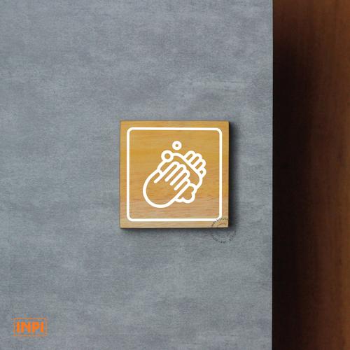 Jual wash hand sign system - papan tanda wajib cuci tangan - wall sign ...