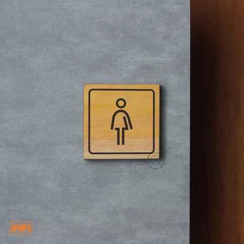 Jual womens toilet sign system - sign toilet wanita - wall sign - Hitam ...