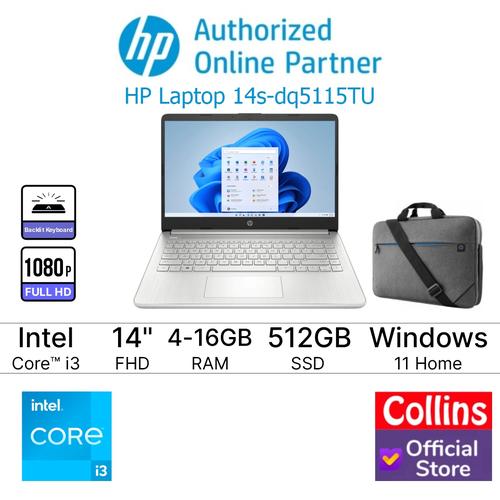 Promo HP Laptop 14s-dq5115TU i3-1215U SSD 512G 14" FHD IPS INTEL UHD ...