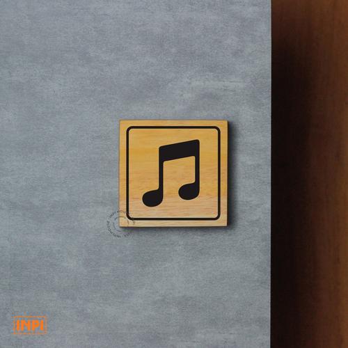 Jual music allowed signage - papan tanda ruang - wall sign - Hitam ...