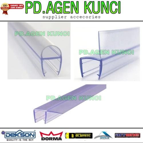 Jual clip seal pintu kaca dekson polos 10mm & 12mm water seal kaca ...
