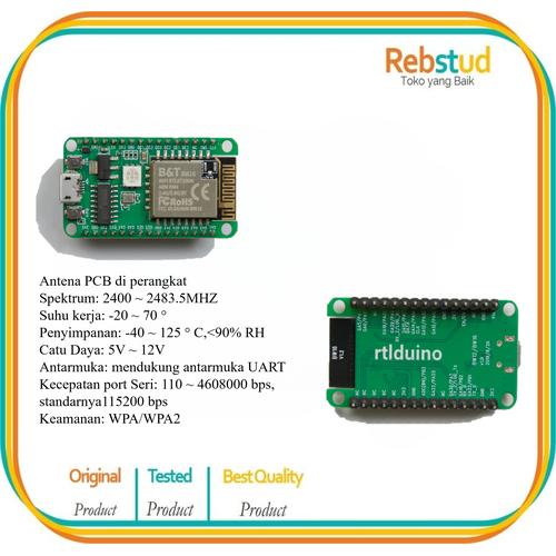 Jual NodeMCU Dual-Band RTL8720DN BW16 Bluetooth WiFi IIC I2C/SPI/UART/PWM - Kab. Sleman ...