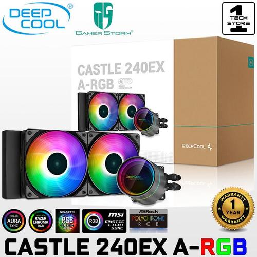 Jual Liquid Cooler Deep Cool Castle 240EX A-RGB - Putih - Jakarta ...