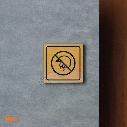 Jual no helm allowed - wall sign - atm sign - dilarang menggunakan helm ...
