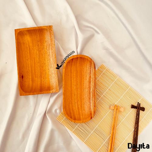 Jual SUSHI PLATTER / PIRING KAYU SET MAHONI / PIRING SUSHI KAYU ...