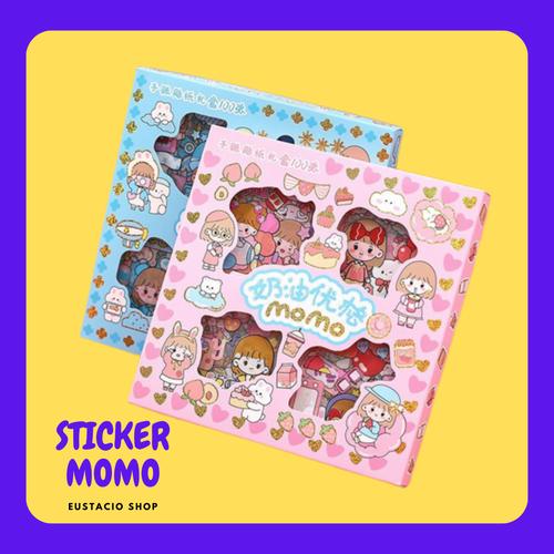 Jual STICKER MOMO 100 LEMBAR / BOX STICKER 2D Sticker Motif Kartun ...