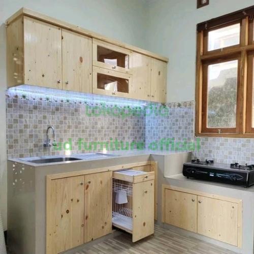 Jual kitchen set kayu jati belanda /kitchen set minimalis murah ...