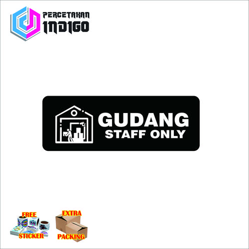 Jual sign papan akrilik acrylic gudang staff only type 1 - Kab. Bekasi ...