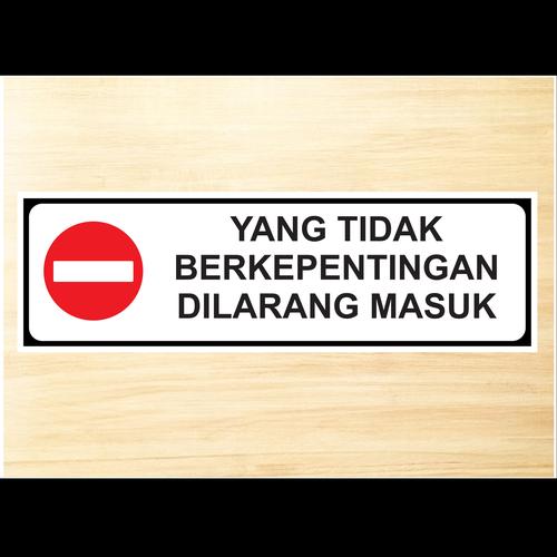 Jual RAMBU DILARANG MASUK /STIKER LARANGAN MASUK YANG TIDAK ...