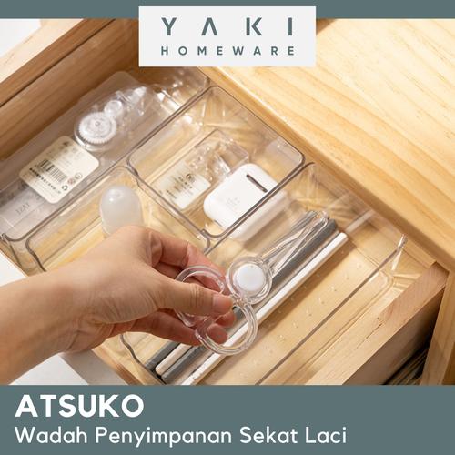 Jual 【YAKI】Organizer Sekat Multifungsi Sendok Garpu Laci Bening Alat ...