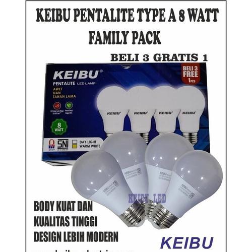 Jual KEIBU. OFFICIAL -FAMILY PACK-12W-PUTIH TERANG-6000K-220V-GARANSI ...