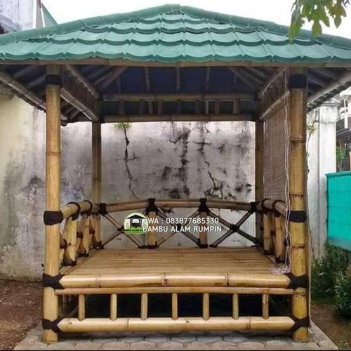 Jual GAZEBO BAMBU 2X2m ATAP GENTENG METAL - Kota Depok - BAMBU ALAM ...