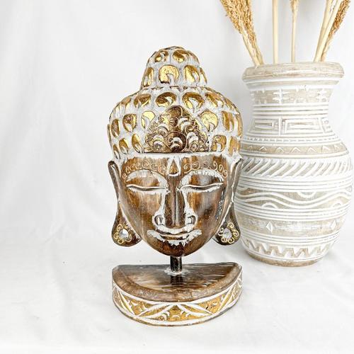 Jual Buddha head statue buddha miniatur patung kayu buddha interior toy ...