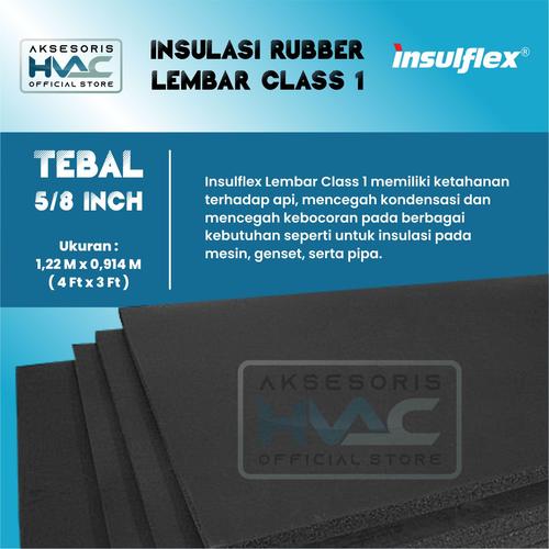 Jual Insulflex Lembaran Tebal 5/8 Inch Insulasi Pipa & Generator Class ...
