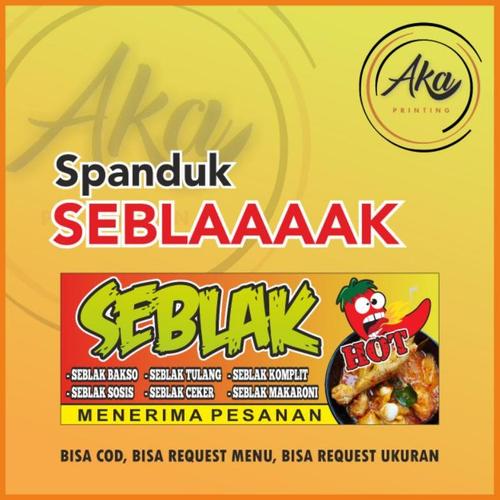 Jual ready [COD] CETAK SPANDUK SEBLAK BANNER SEBLAK BISA REQUEST FREE ...
