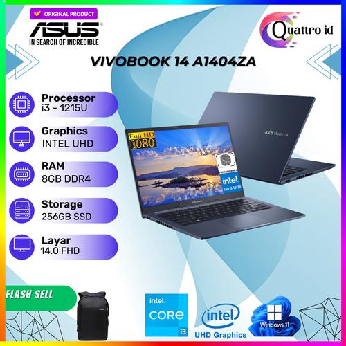 Jual Laptop Asus Vivobook 14 A1404ZA I3 1215u 8Gb 512Gb Win11+ OHS 14.0 ...