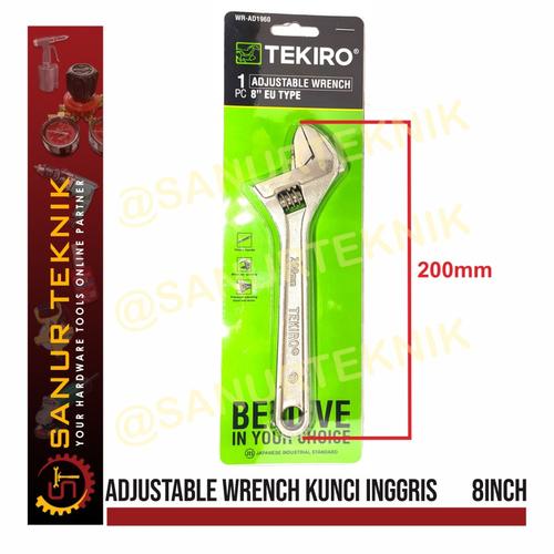 Jual TEKIRO Adjustable Wrench / Kunci Inggris 6 8 10 12 15 18 24 in ...