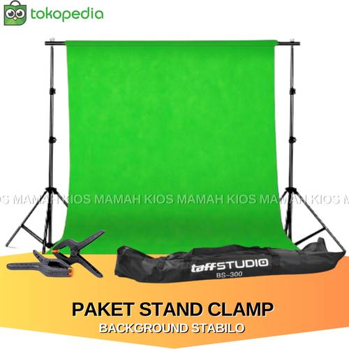 Promo Green Screen Stand Backdrop Background / Bracket Stand 3m ...