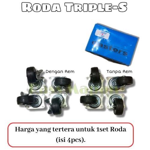 Jual Roda Dipan Kursi meja Etalase Casters Triple-S SSS - Tanpa Rem ...